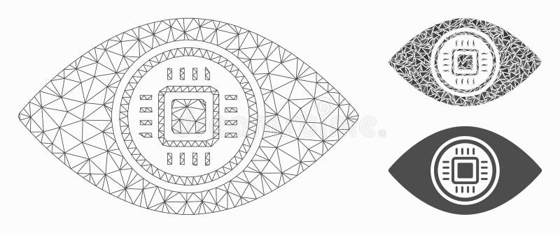 Robotics Vision Vector Mesh Network Model and Triangle Mosaic Icon ...