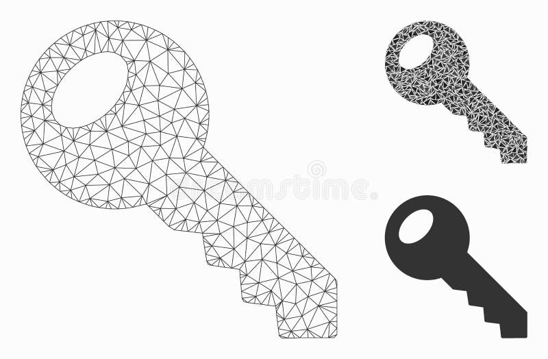 Room Key Vector Mesh 2D Model and Triangle Mosaic Icon Stock Vector ...