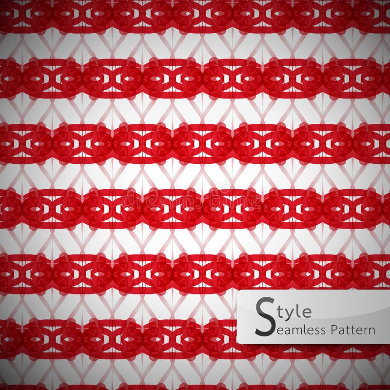 Mesh Rope Red Ribbon Geometric Seamless Pattern Vector Stock Vector ...
