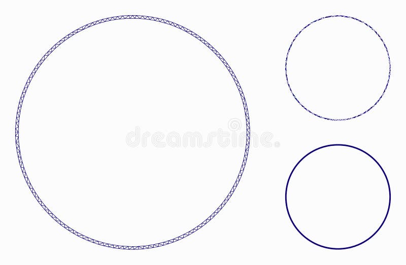Round Frame Vector Mesh 2D Model and Triangle Mosaic Icon Stock Vector ...