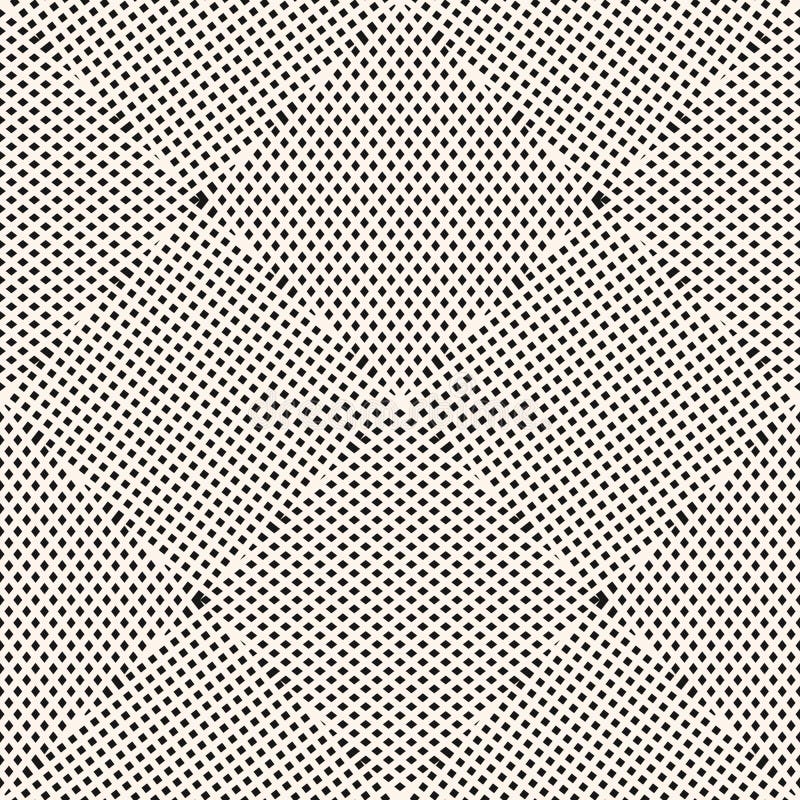 Mesh Seamless Pattern. Black and White Vector Texture with Square Grid ...