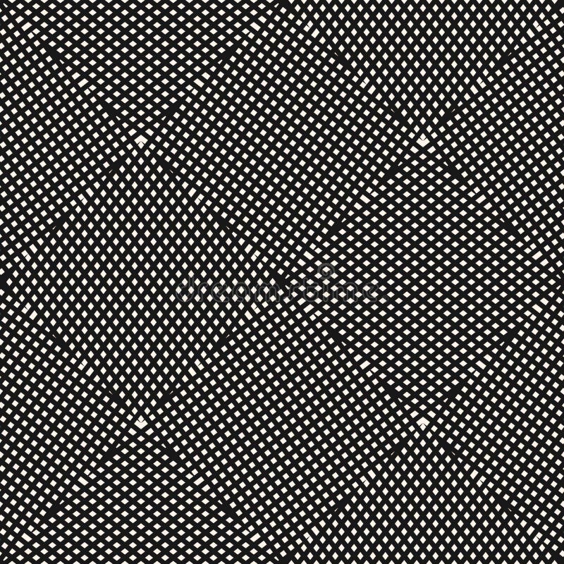 Mesh Seamless Pattern. Black and White Vector Texture with Square Grid ...