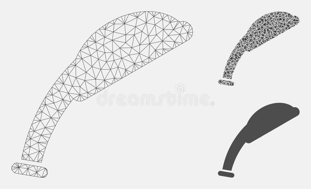 Shower Head Vector Mesh Wire Frame Model and Triangle Mosaic Icon Stock ...