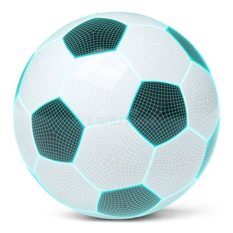Mesh of soccerball stock illustration. Illustration of futuristic ...