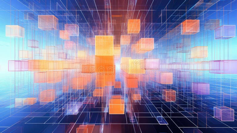 Mesh spatial grid matrix stock illustration. Illustration of matrix ...