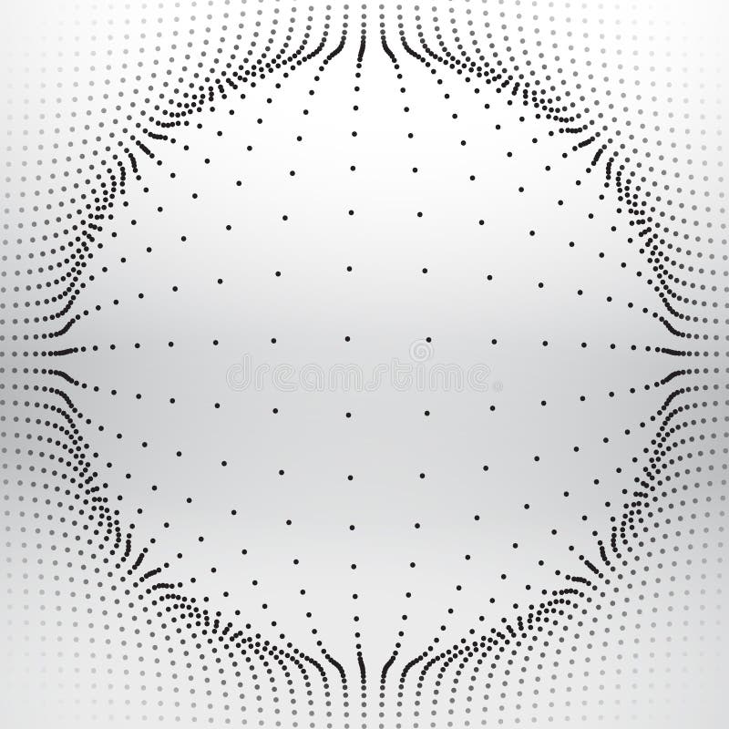 Mesh Sphere Made with Circular Dots Vector Design Illustration Stock ...