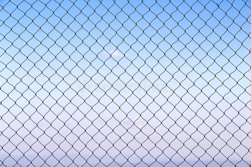 Mesh String Texture with Seamless Patterns on Bright Blue Sky ...