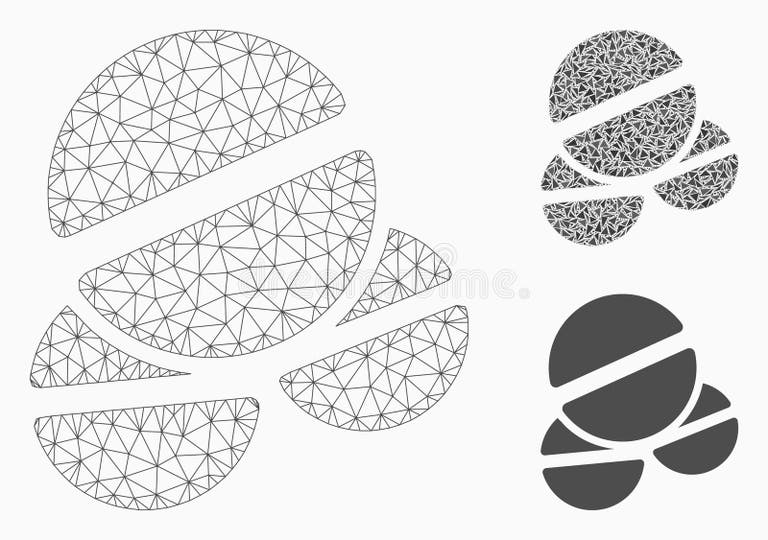 Tablets Vector Mesh Network Model and Triangle Mosaic Icon Stock Vector ...