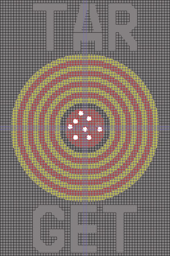 Mesh with Target Pattern on Noir Grey Background Illustration de ...