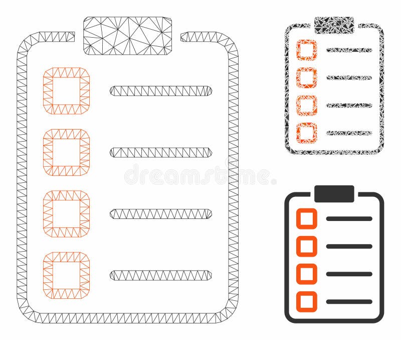 Test Form Vector Mesh Network Model and Triangle Mosaic Icon Stock ...