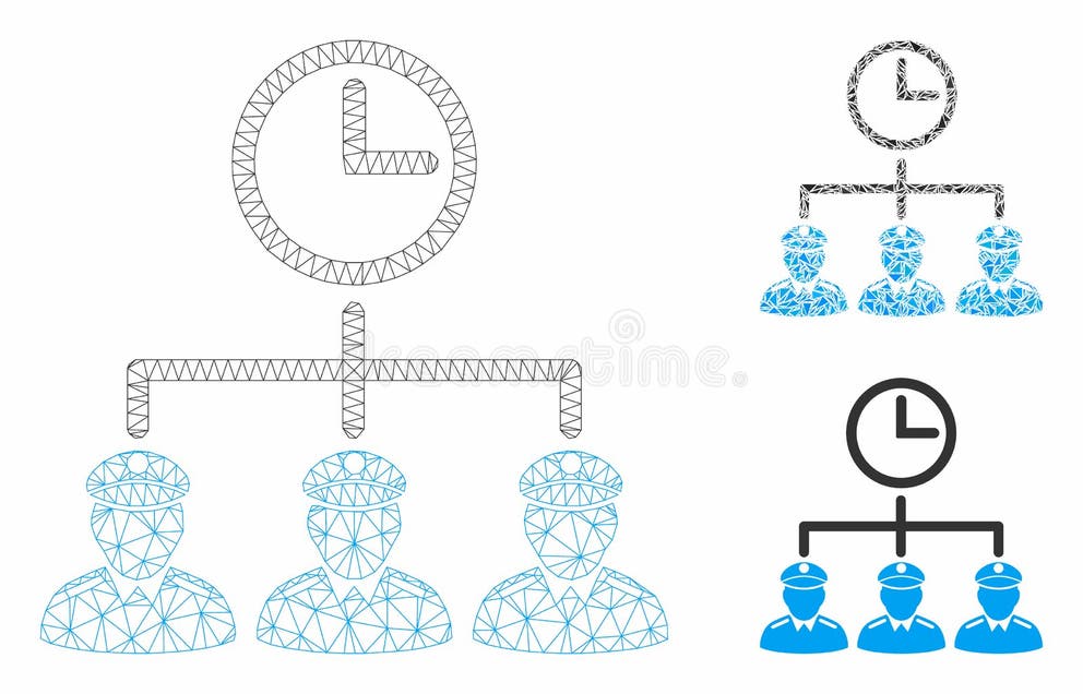 Time Army Vector Mesh 2D Model and Triangle Mosaic Icon Stock Vector ...