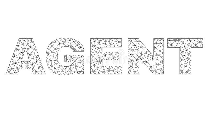 Polygonal 2D AGENT Text Tag Stock Vector - Illustration of ...