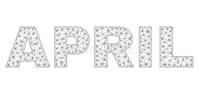 Polygonal 2D APRIL Text Label Stock Vector - Illustration of flat ...