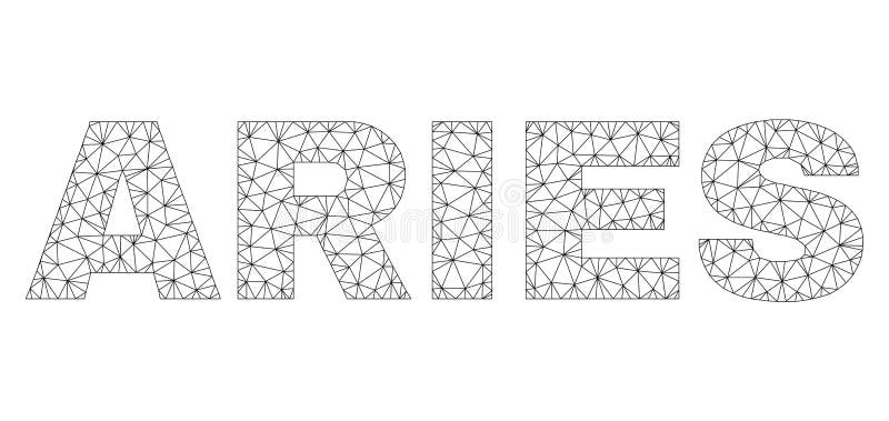 Aries Text Horoscope Zodiac Sign 3D Shape Gradient Stock Illustration ...