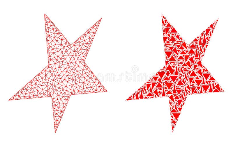 Asymmetrical Star Polygonal Frame Vector Mesh Illustration Stock Vector ...