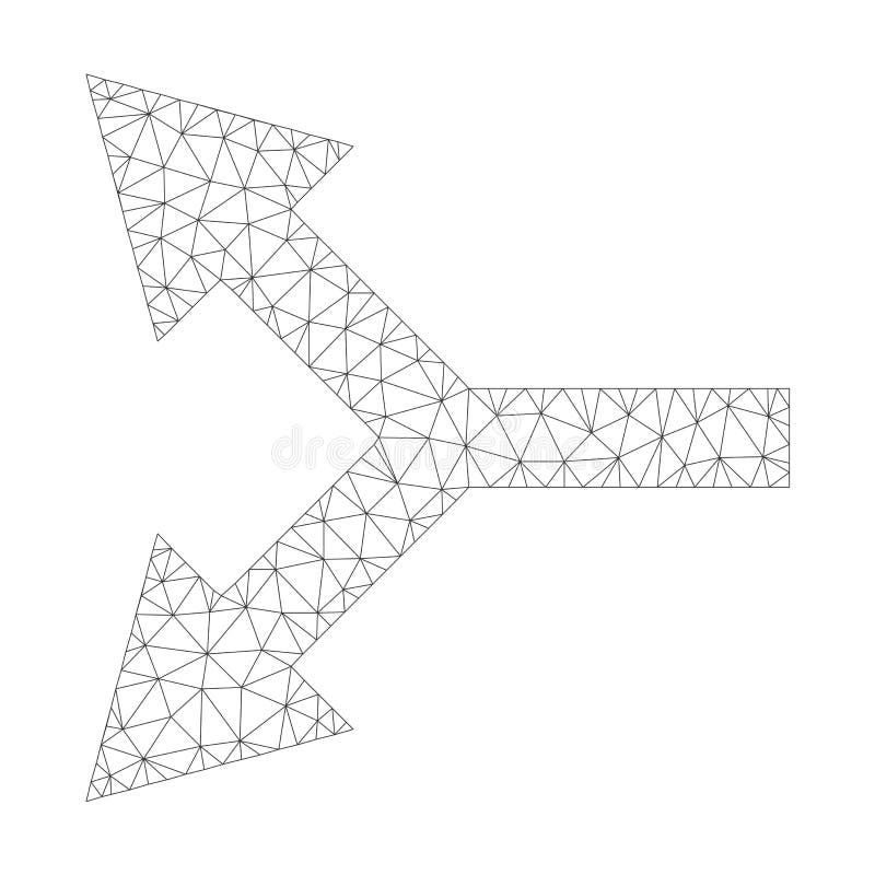 Dot Bifurcation Arrow Left Up Mosaic Icons Stock Vector - Illustration ...