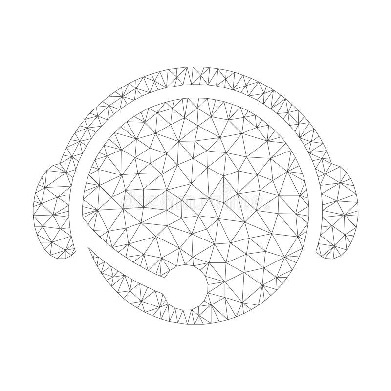 Mesh Vector Call Center Operator Icon Stock Vector - Illustration of ...