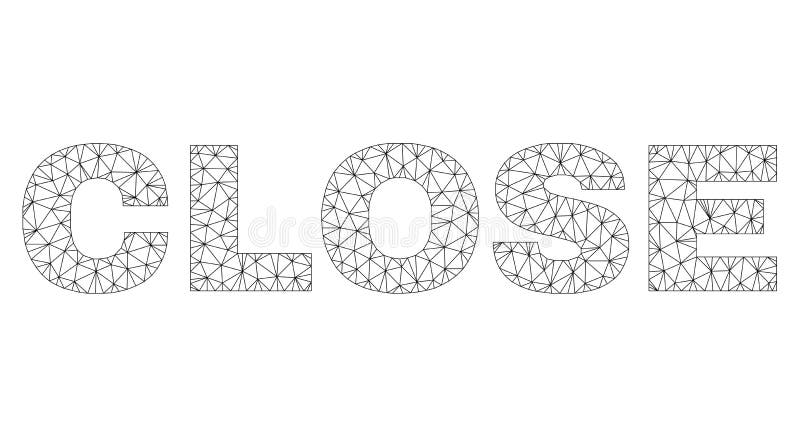 Polygonal Network CLOSE Text Tag Stock Vector - Illustration of pattern ...