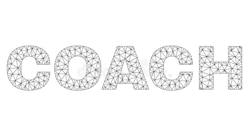 Polygonal 2D COACH Text Label Stock Vector - Illustration of grid ...