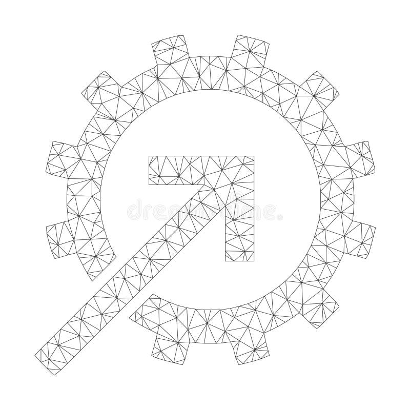Mesh Vector Cog Integration Icon Stock Vector Illustration Of Abstraction Integration 133406197