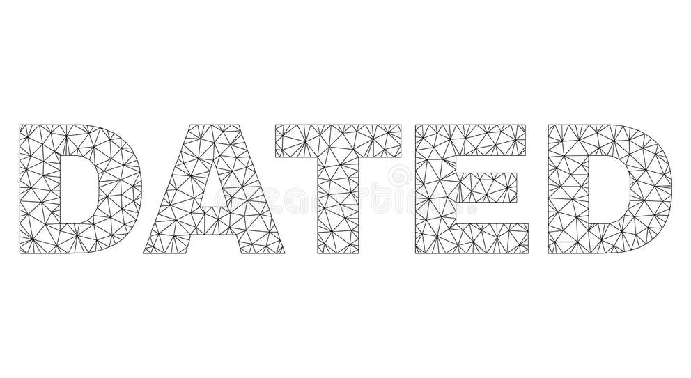 Polygonal Carcass DATED Text Label Stock Vector - Illustration of ...