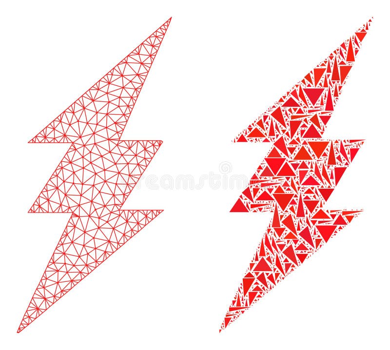 Polygonal 2D Mesh Electric Spark and Mosaic Icon Stock Vector ... Polygonal 2D Mesh Electric Spark and Mosaic Icon Stock Vector ...