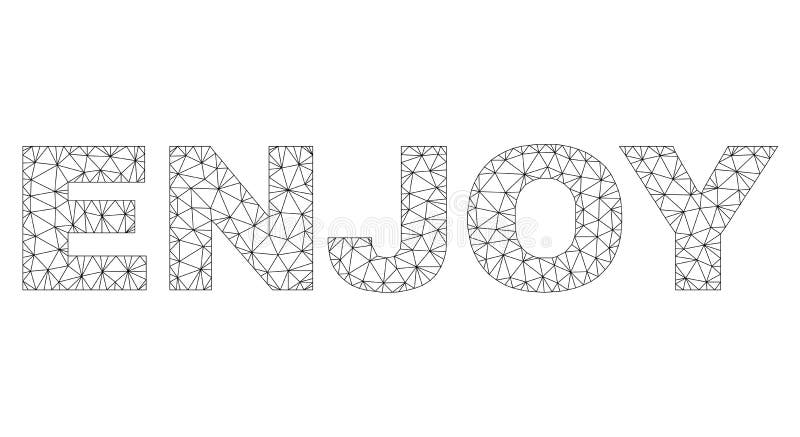Polygonal Mesh ENJOY Text Caption Stock Vector - Illustration of ...