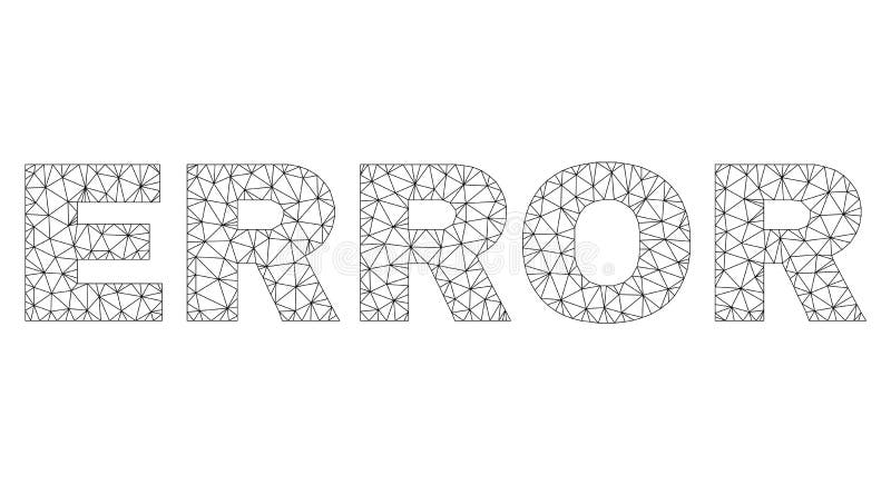 Polygonal Mesh ERROR Text Caption Stock Vector - Illustration of ...