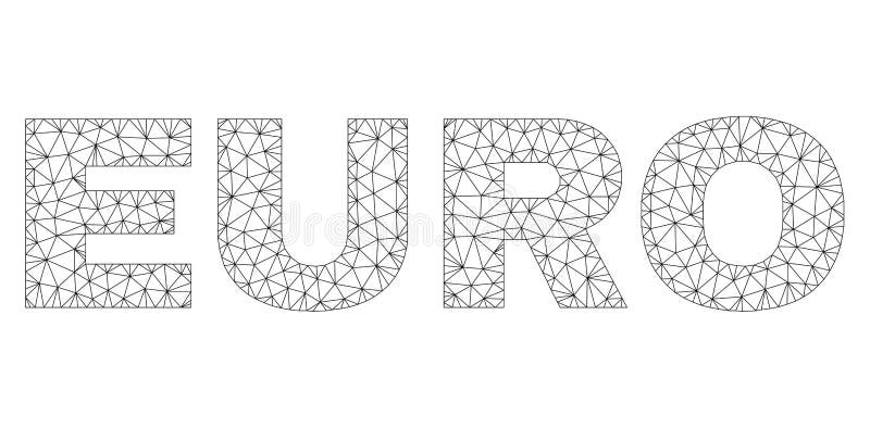 Polygonal 2D EURO Text Label Stock Vector - Illustration of network ...