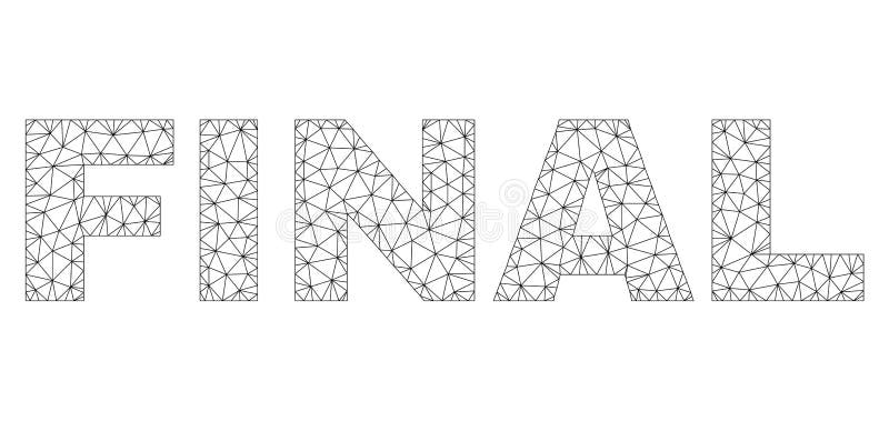 Polygonal Mesh FINAL Text Label Stock Vector - Illustration of caption ...