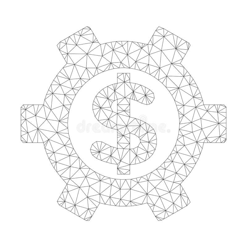 Mesh Vector Financial Settings Icon Stock Vector - Illustration of ...