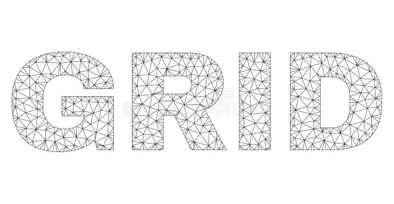 Polygonal Mesh GRID Text Tag Stock Vector - Illustration of structure ...