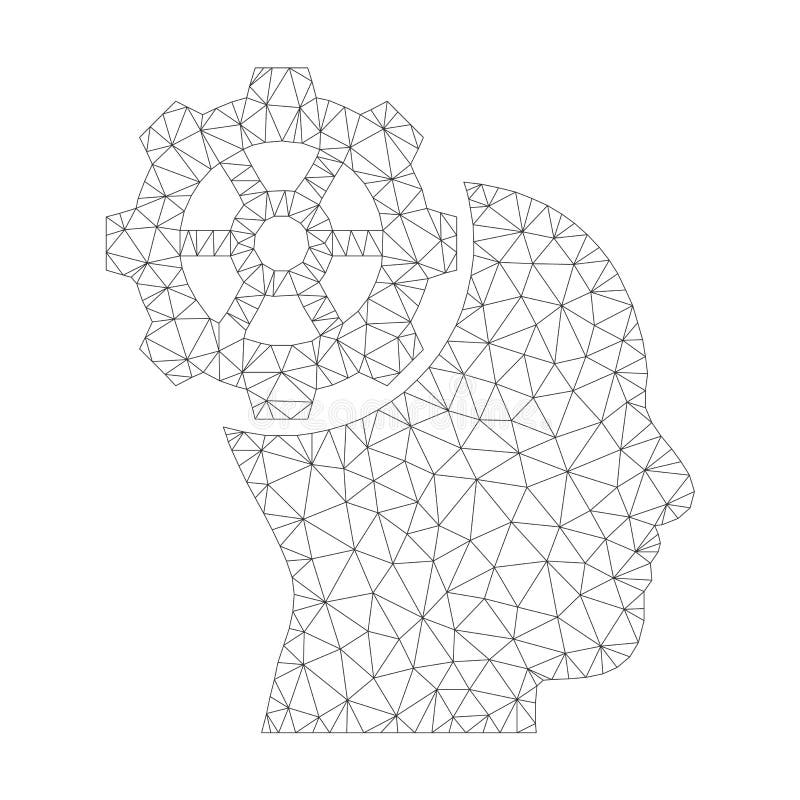 Mesh Vector Head Gear Icon stock vector. Illustration of construction ...