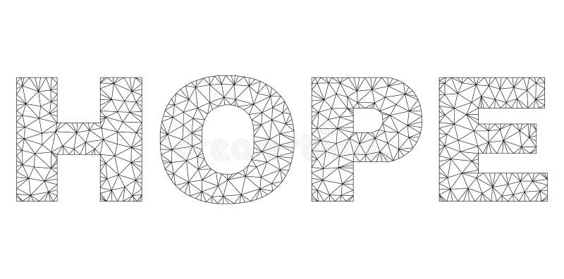 Polygonal Wire Frame HOPE Text Caption Stock Vector - Illustration of ...