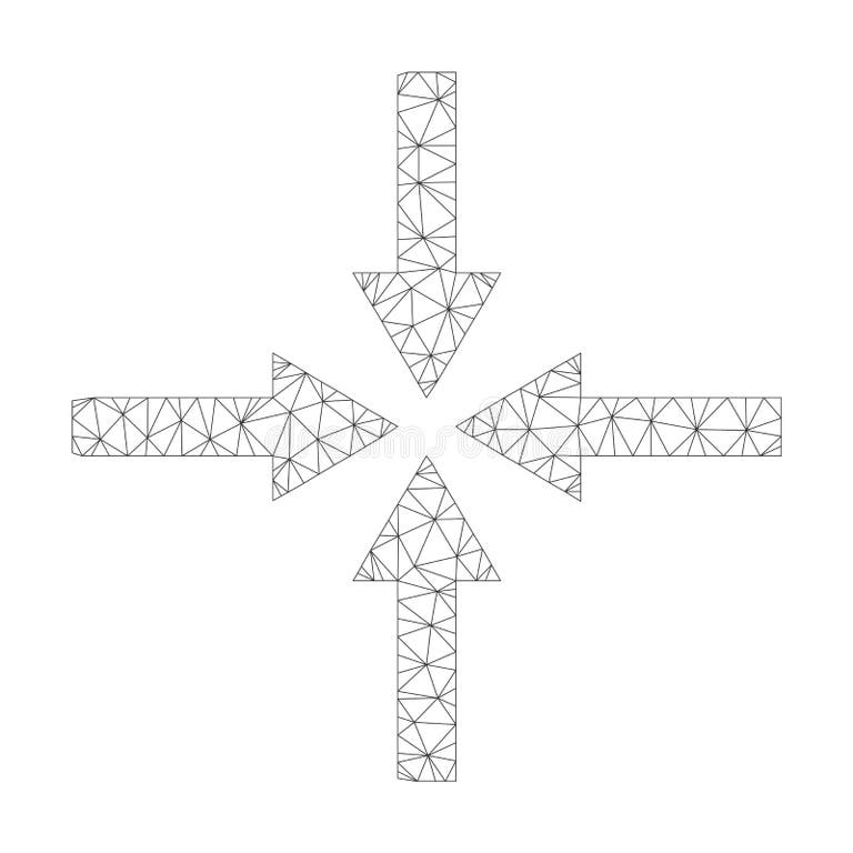Mesh Vector Impact Arrows Icon Stock Vector - Illustration of composed ...