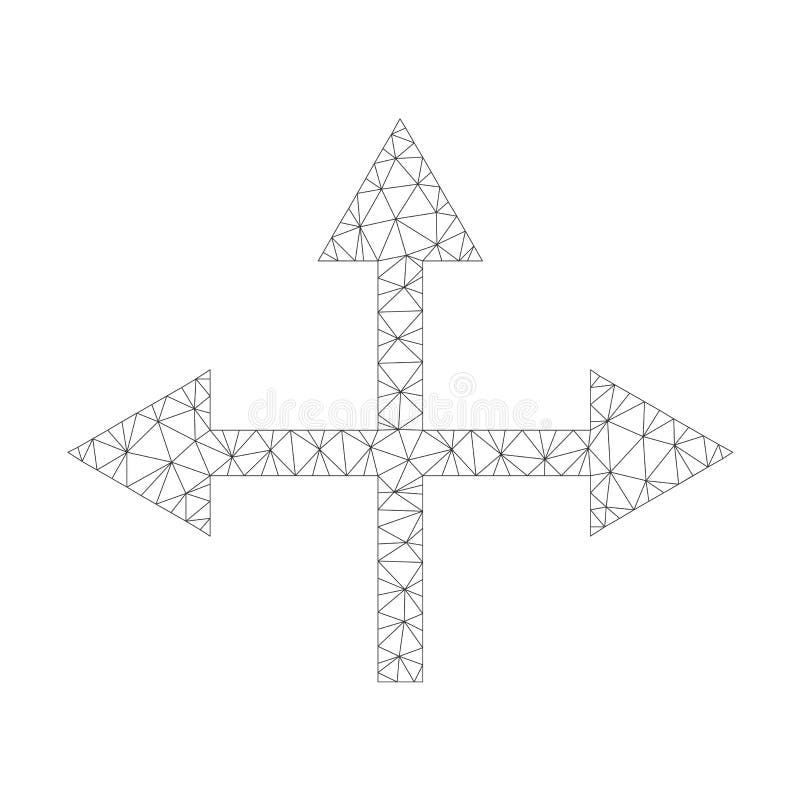 Mesh Vector Intersection Directions Icon Stock Vector - Illustration of ...