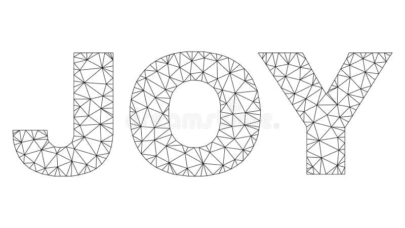 Polygonal 2D JOY Text Caption Stock Vector - Illustration of organized ...