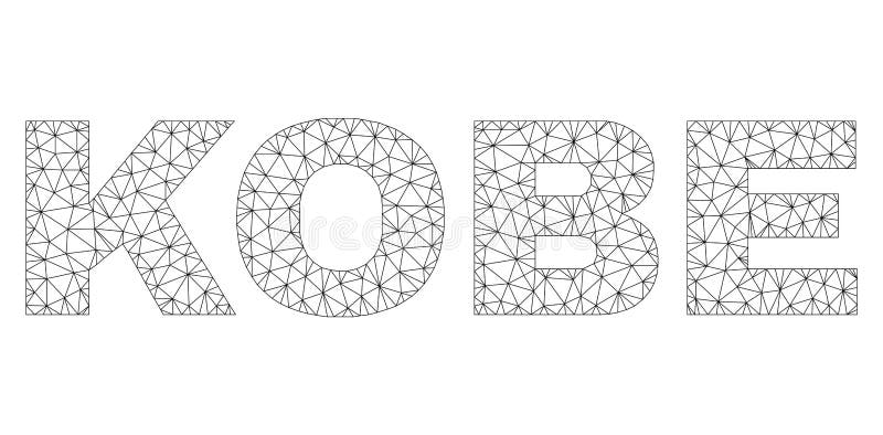 Polygonal 2D KOBE Text Caption Stock Vector - Illustration of kobe ...