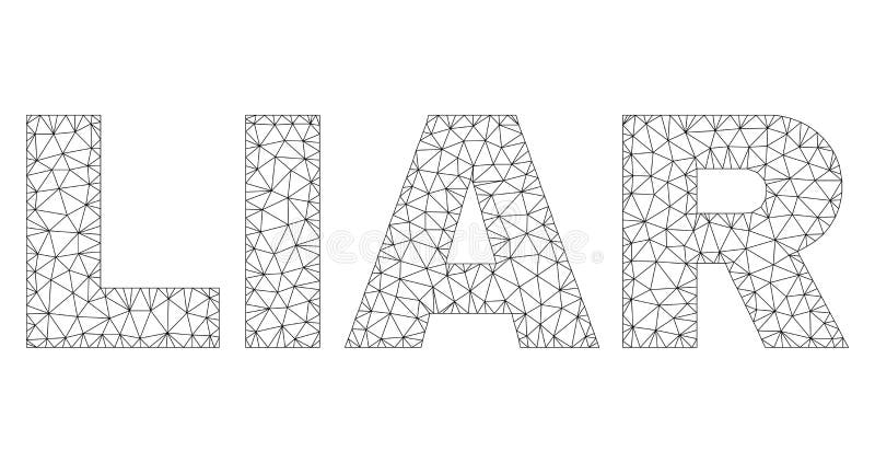 Polygonal Wire Frame LIAR Text Caption Stock Vector - Illustration of ...