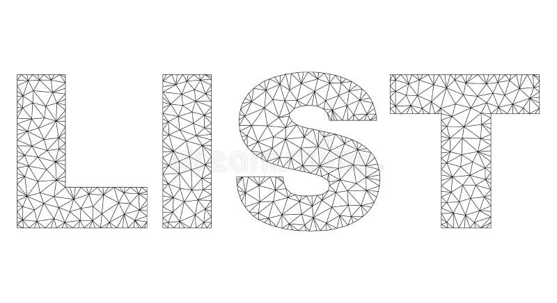 Polygonal Mesh LIST Text Tag Stock Vector - Illustration of mesh, form ...