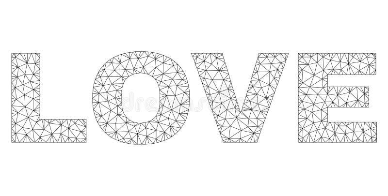 Polygonal 2D LOVE Text Label Stock Vector - Illustration of flat ...