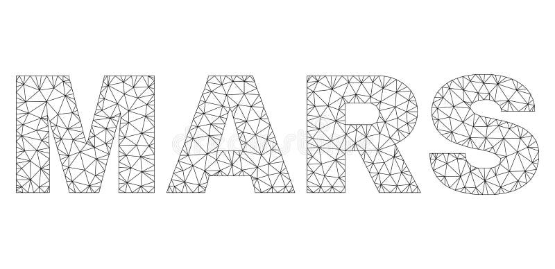 Polygonal Wire Frame MARS Text Caption Stock Vector - Illustration of ...