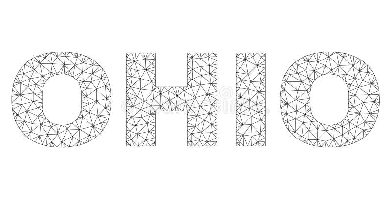 Polygonal Network OHIO Text Label Stock Vector - Illustration of design ...
