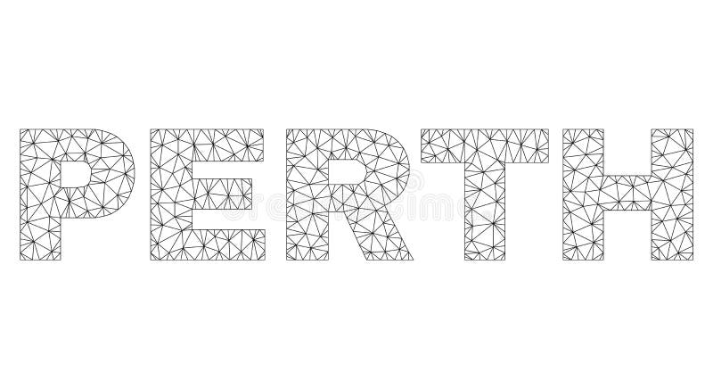 Polygonal 2D PERTH Text Label Stock Vector - Illustration of flat, poly ...