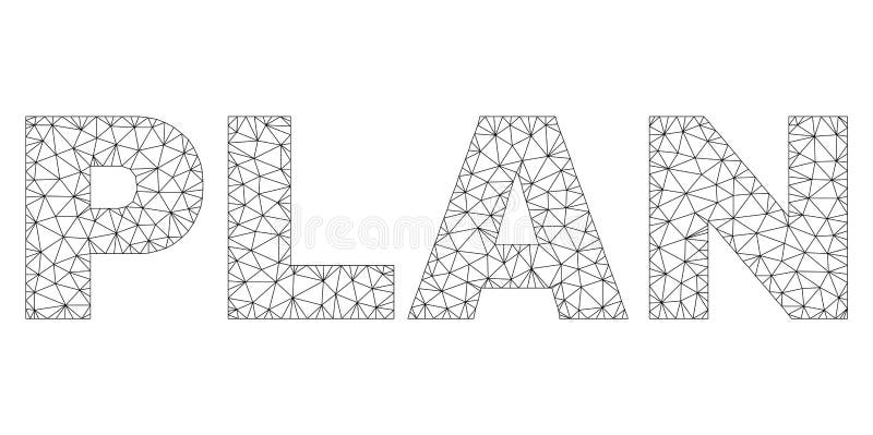 Polygonal Wire Frame PLAN Text Label Stock Vector - Illustration of ...