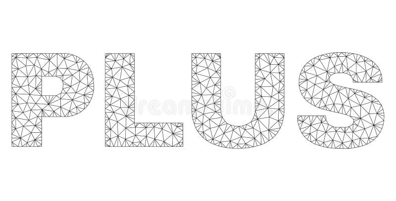 Polygonal 2D PLUS Text Tag stock vector. Illustration of caption ...