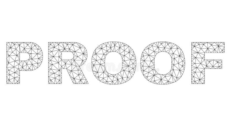 Polygonal Network PROOF Text Tag Stock Vector - Illustration of ...