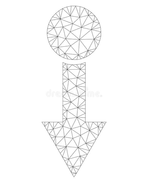 Mesh Vector Pull Down Icon stock vector. Illustration of orientation ...
