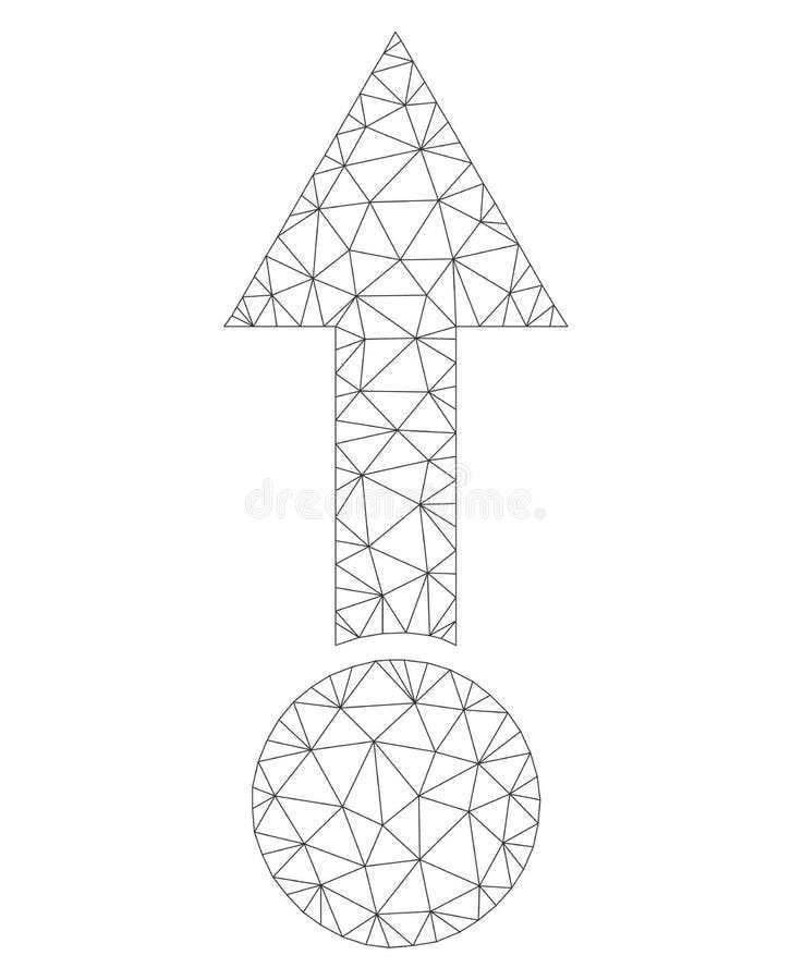 Mesh Vector Pull Up Icon stock vector. Illustration of abstract - 133422429