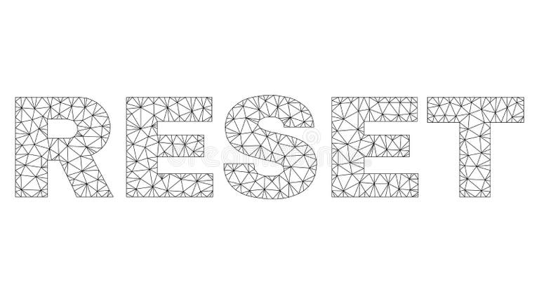 Polygonal 2D RESET Text Tag Stock Vector - Illustration of structure ...